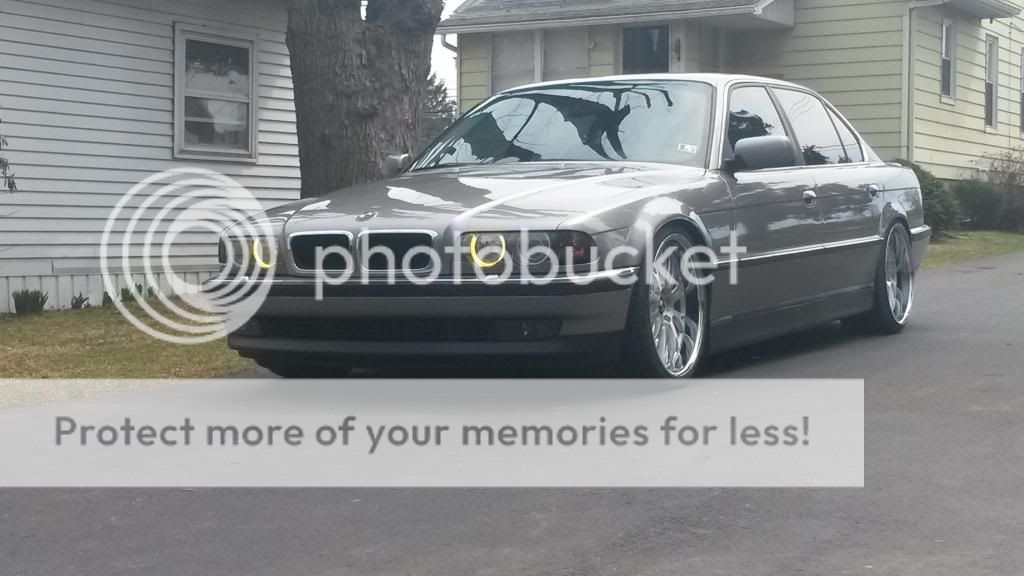 BMW E38 20in wheels lowered? I got one.